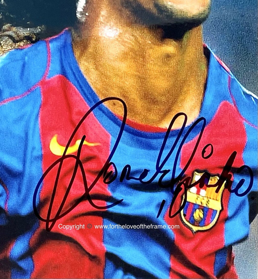 Ronaldinho Signed Autograph Soccer Football Memorabilia FC - Etsy