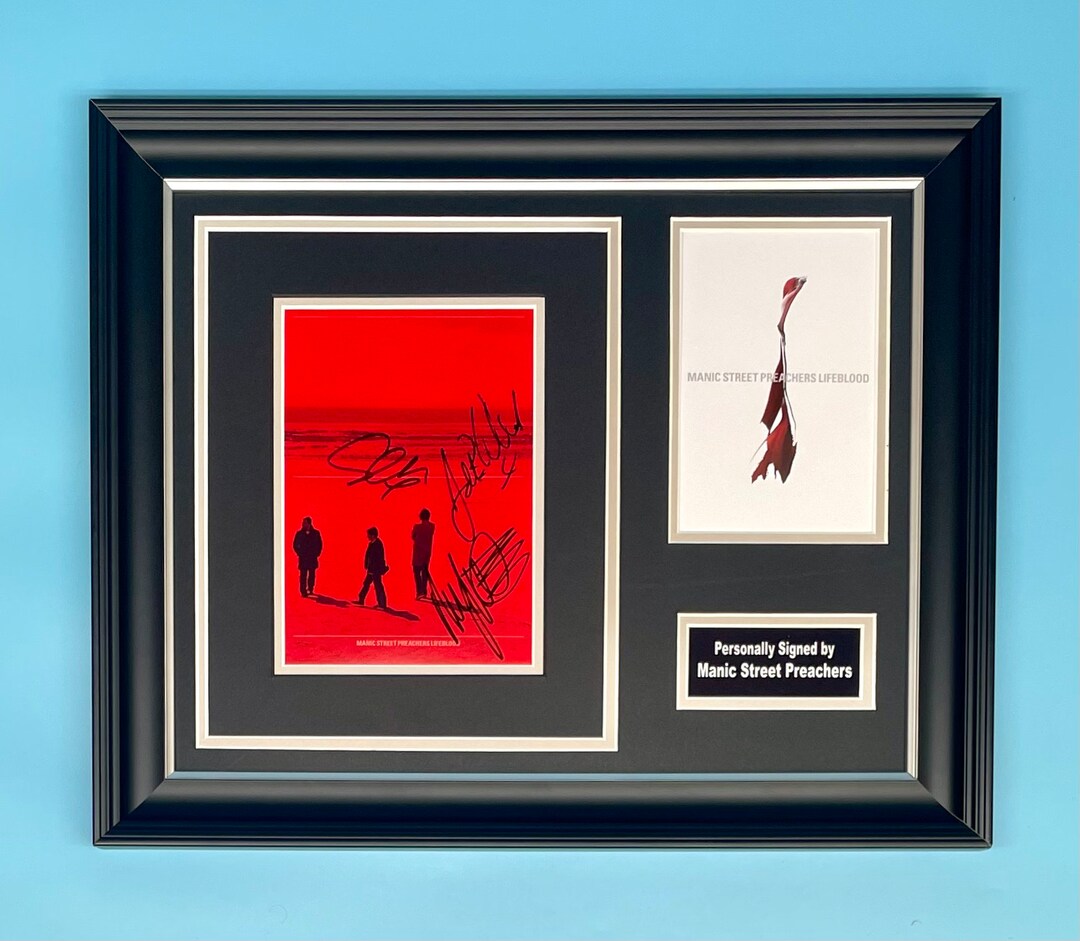 Manic Street Preachers Signed Photo in Luxury Handmade Wooden Frame ...