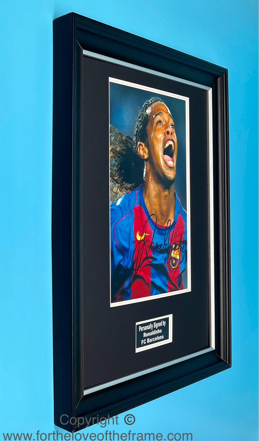 Ronaldinho Signed Autograph Soccer Football Memorabilia FC - Etsy