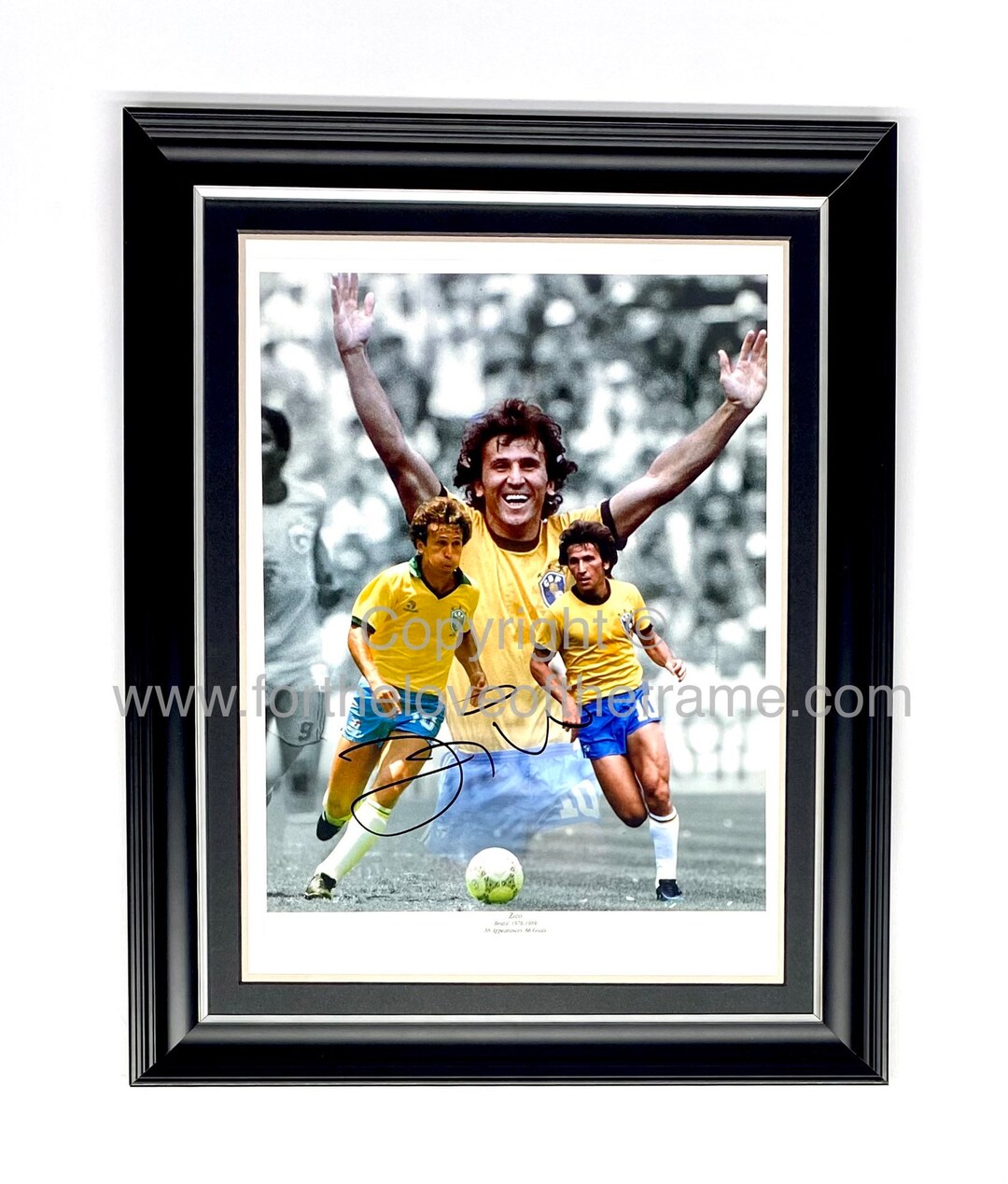 Zico Signed Autograph Football Soccer Memorabilia Brazil World Cup ...
