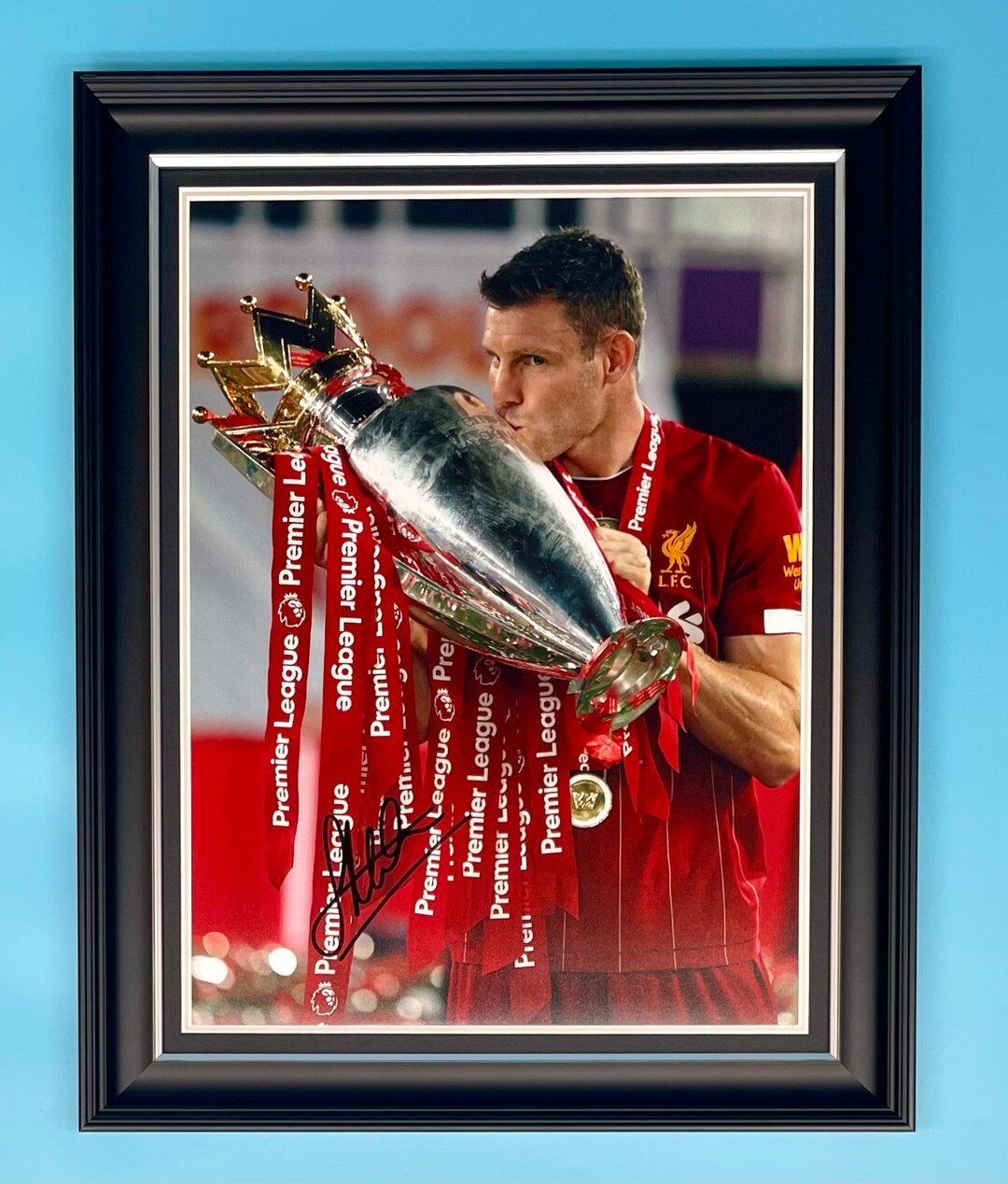 James Milner Signed Photo in Luxury Handmade Wooden Frame & AFTAL ...