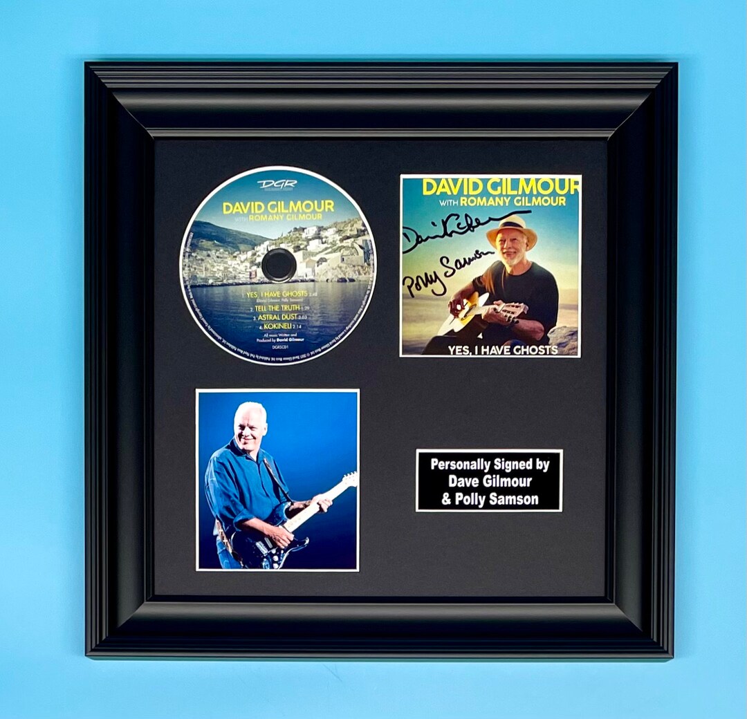 Polly Samson & David Gilmour Signed Photo CD in Luxury Handmade Wooden ...
