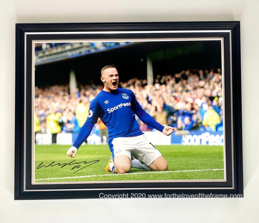 Wayne Rooney Signed Autograph Football Soccer Memorabilia Everton FC ...