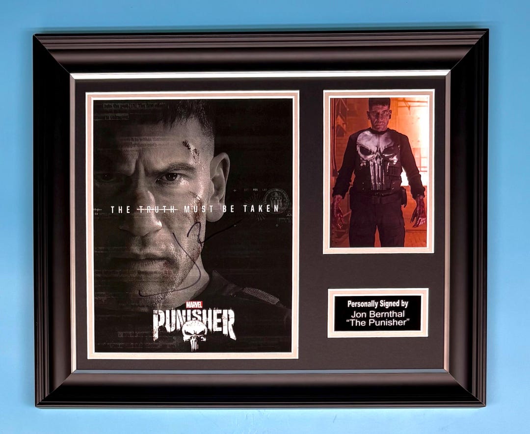 Jon Bernthal Signed Photo in Luxury Handmade Wooden Frame & AFTAL ...