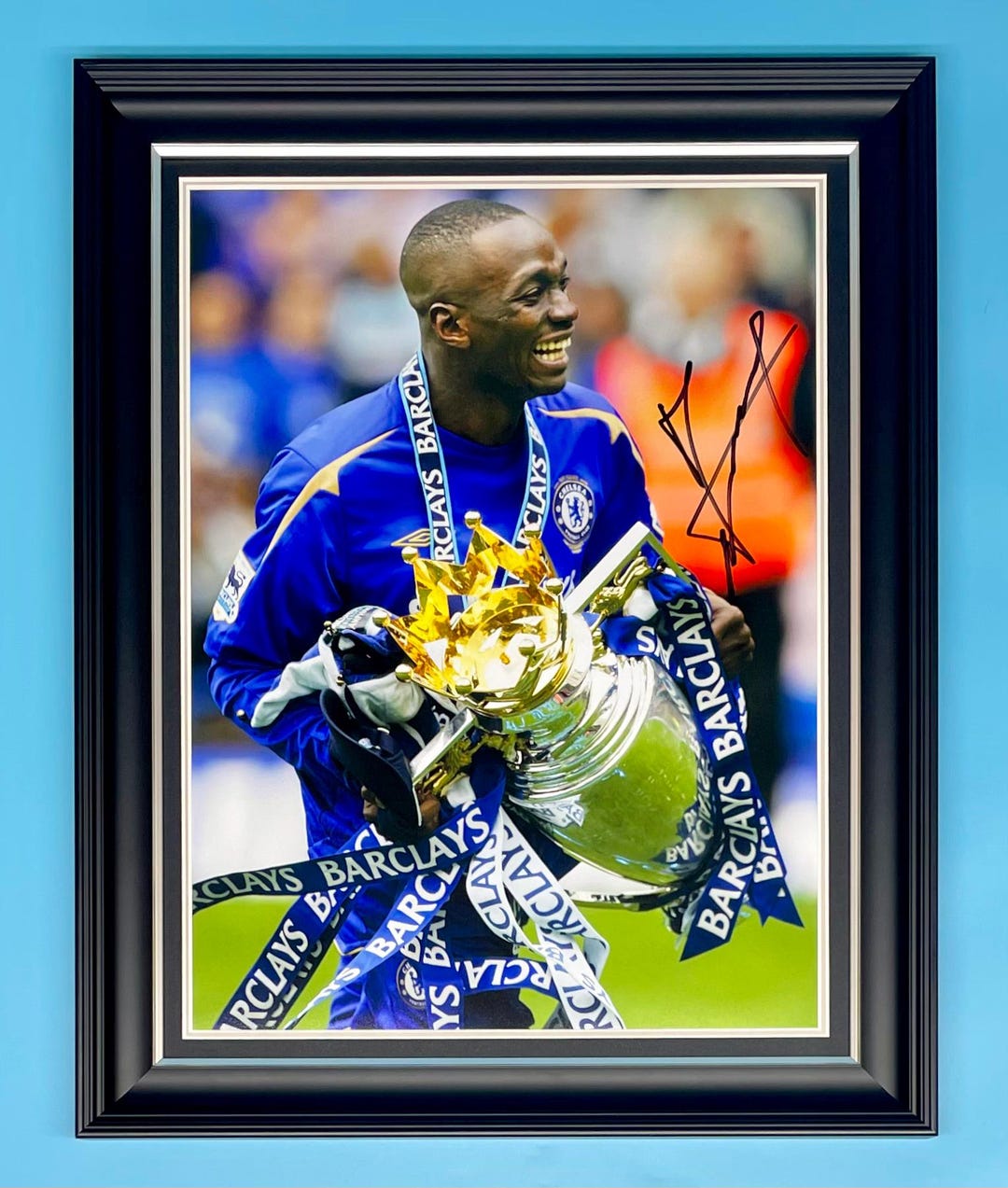 Claude Makelele Signed Photo in Luxury Handmade Wooden Frame & AFTAL ...