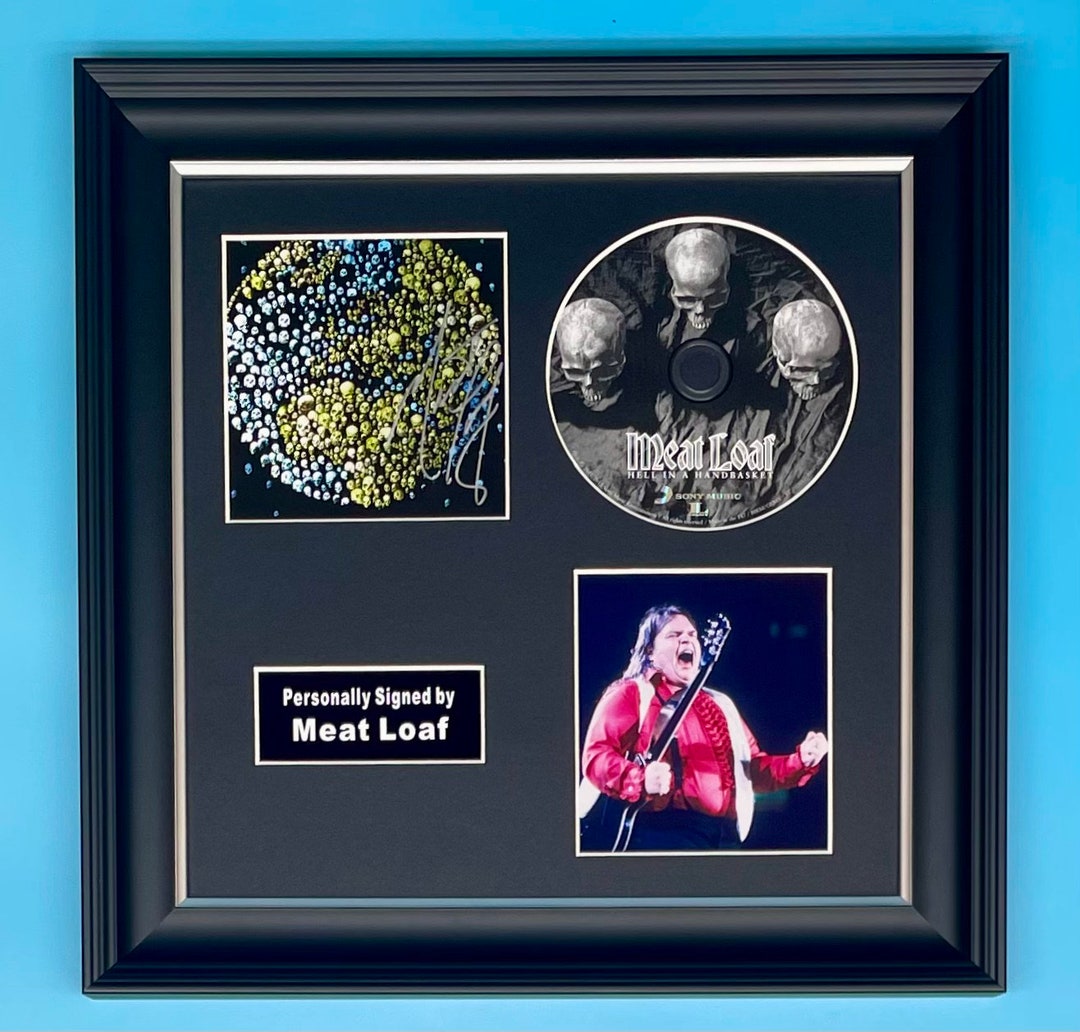 Meat Loaf Signed Photo & CD in Luxury Handmade Wooden Frame With AFTAL ...