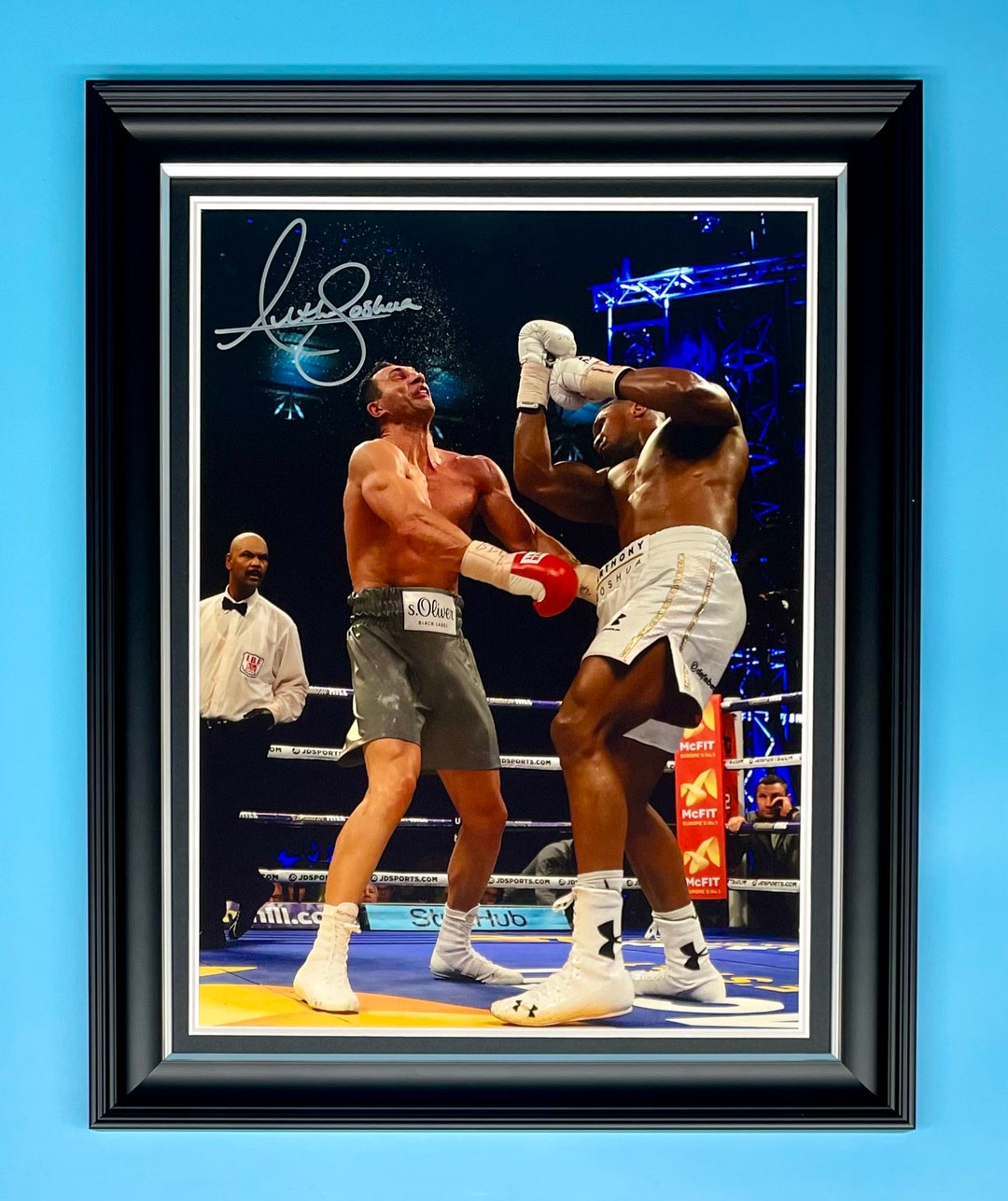 Anthony Joshua Signed Photo in Luxury Handmade Wooden Frame & AFTAL ...