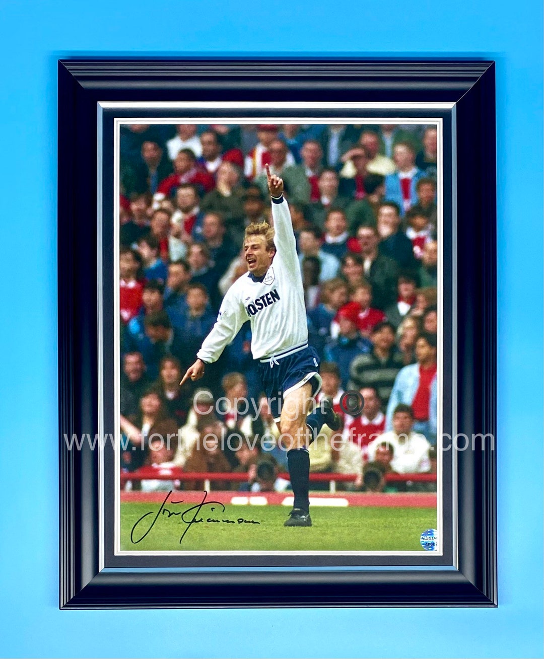 Jurgen Klinsmann Signed Autograph Football Soccer Memorabilia Tottenham ...