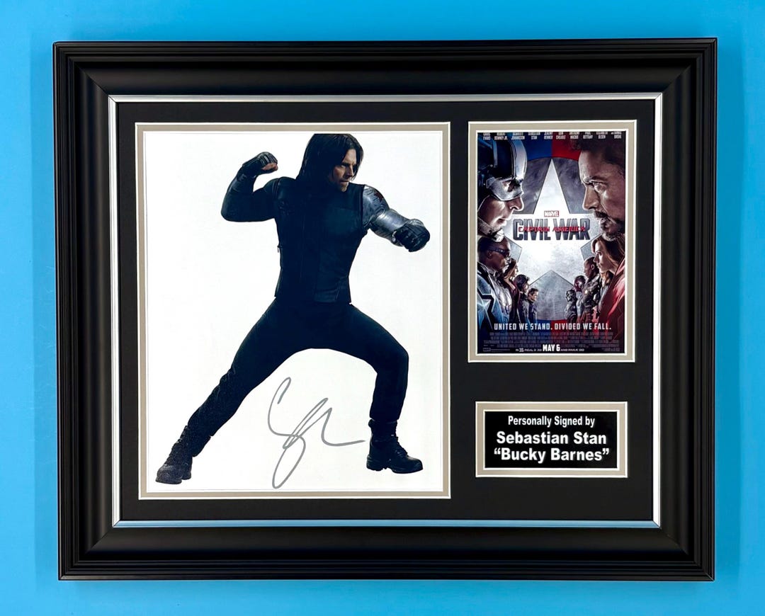 Sebastian Stan Signed Photo in Luxury Handmade Wooden Frame & COA ...