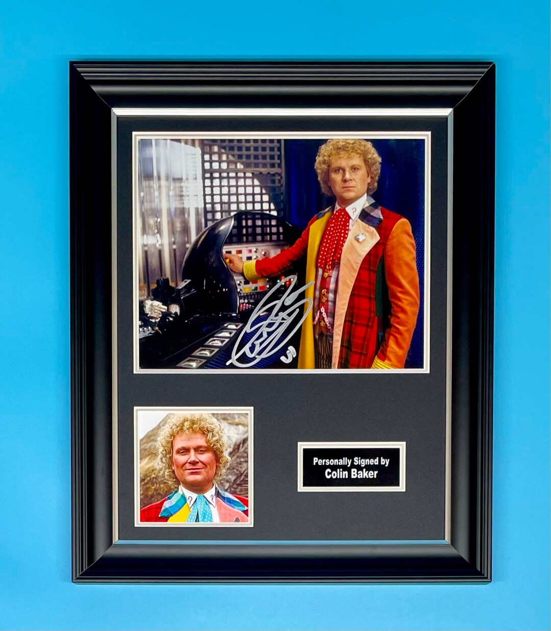 Colin Baker Signed Photo in Luxury Handmade Wooden Frame & AFTAL Member ...