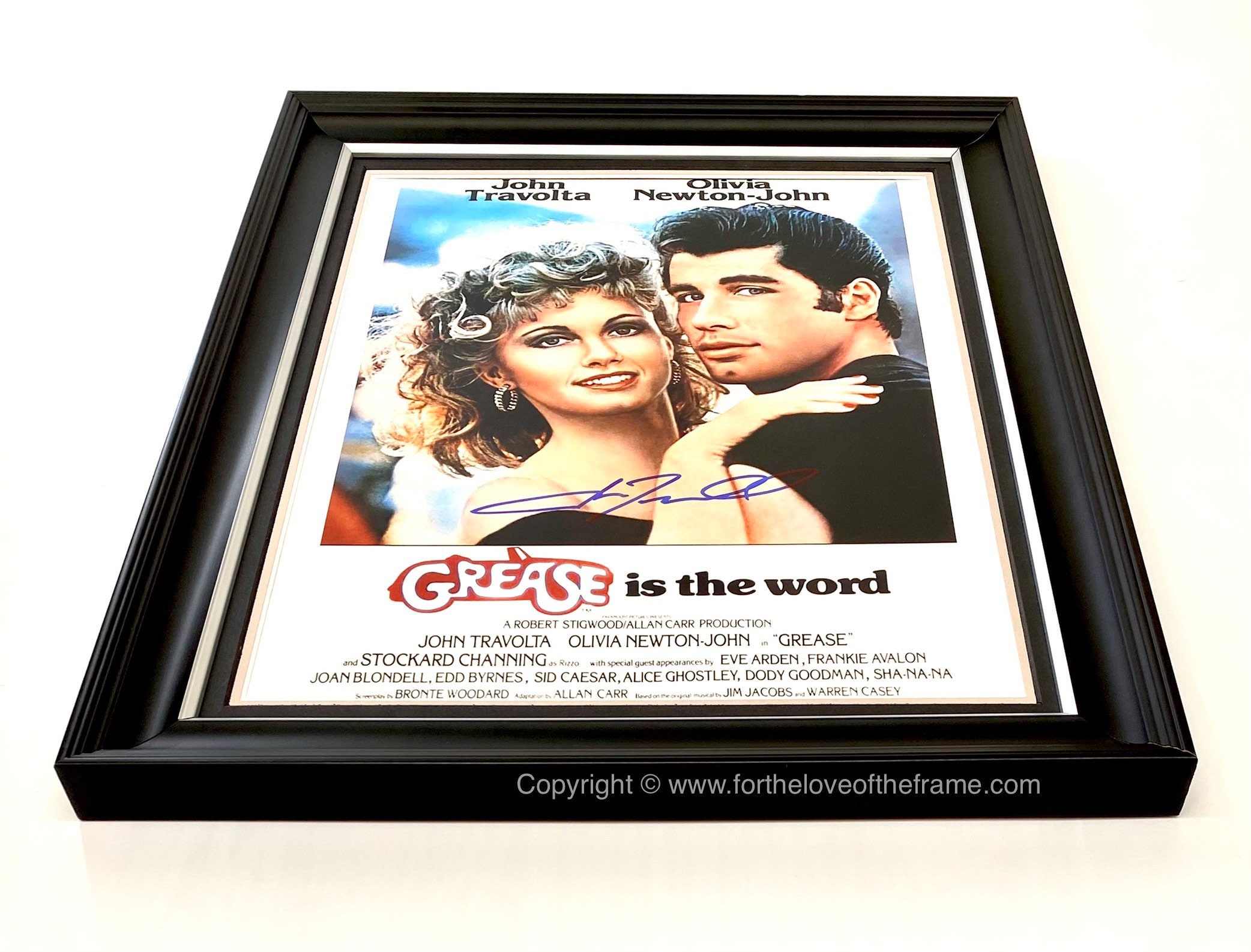 John Travolta Signed Autograph Movie Memorabilia Grease Film Poster in ...