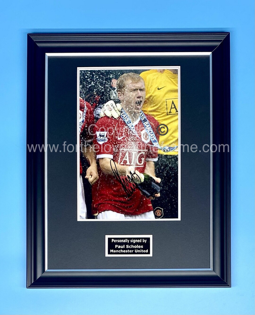 Paul Scholes Signed Autograph Football Soccer Memorabilia Manchester United Premier League Photo ...