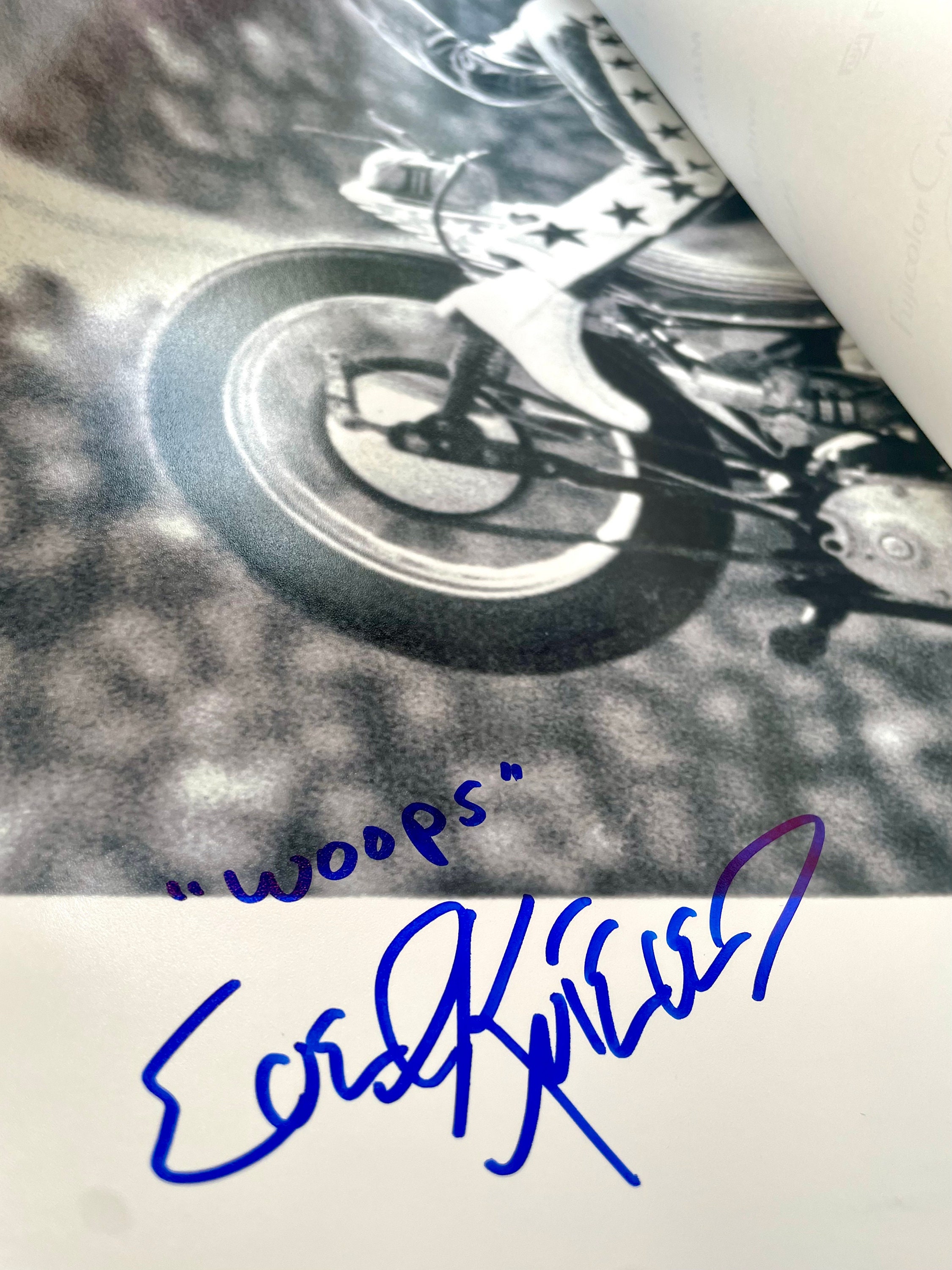 Evel Knievel Signed Photo With Rare Inscription & AFTAL Member COA ...