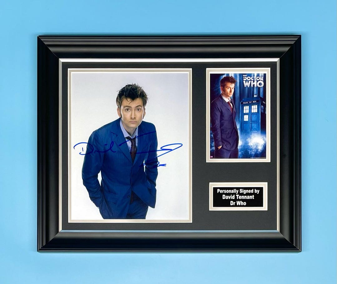 David Tennant Signed Photo in Luxury Handmade Wooden Frame & AFTAL ...