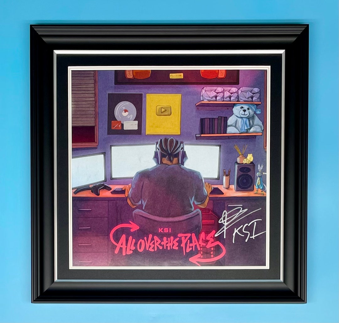 KSI Signed Photo in Luxury Handmade Wooden Frame With Exclusive Vinyl ...