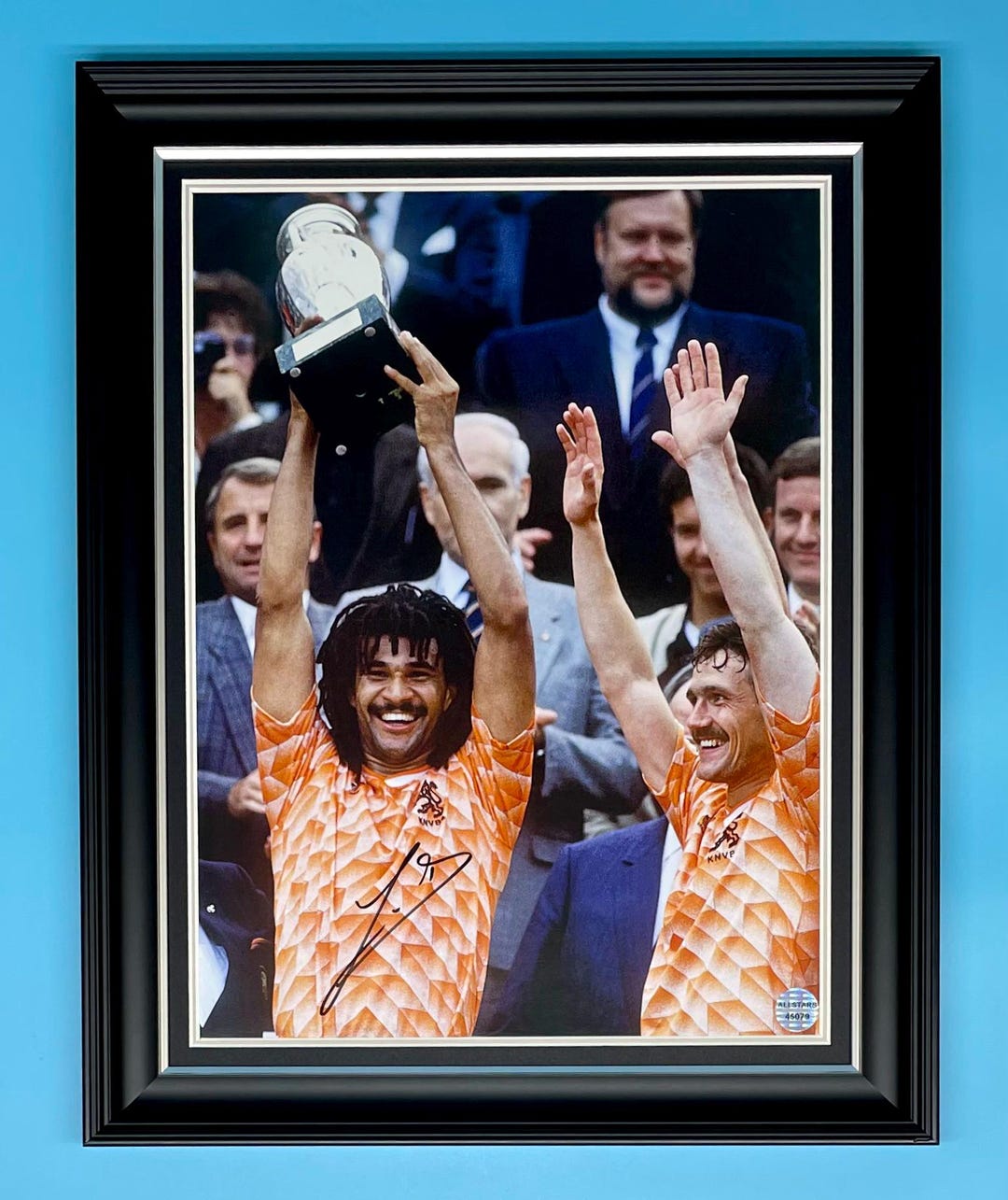 Ruud Gullit Signed Photo in Luxury Handmade Wooden Frame & AFTAL Member ...