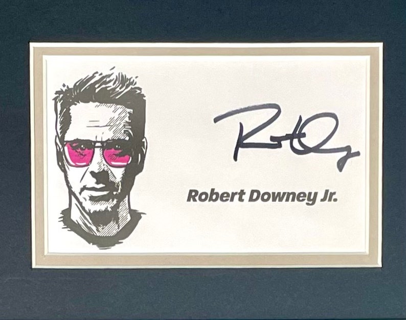 Robert Downey Jr Signed Photo in Luxury Handmade Wooden Frame &AFTAL ...
