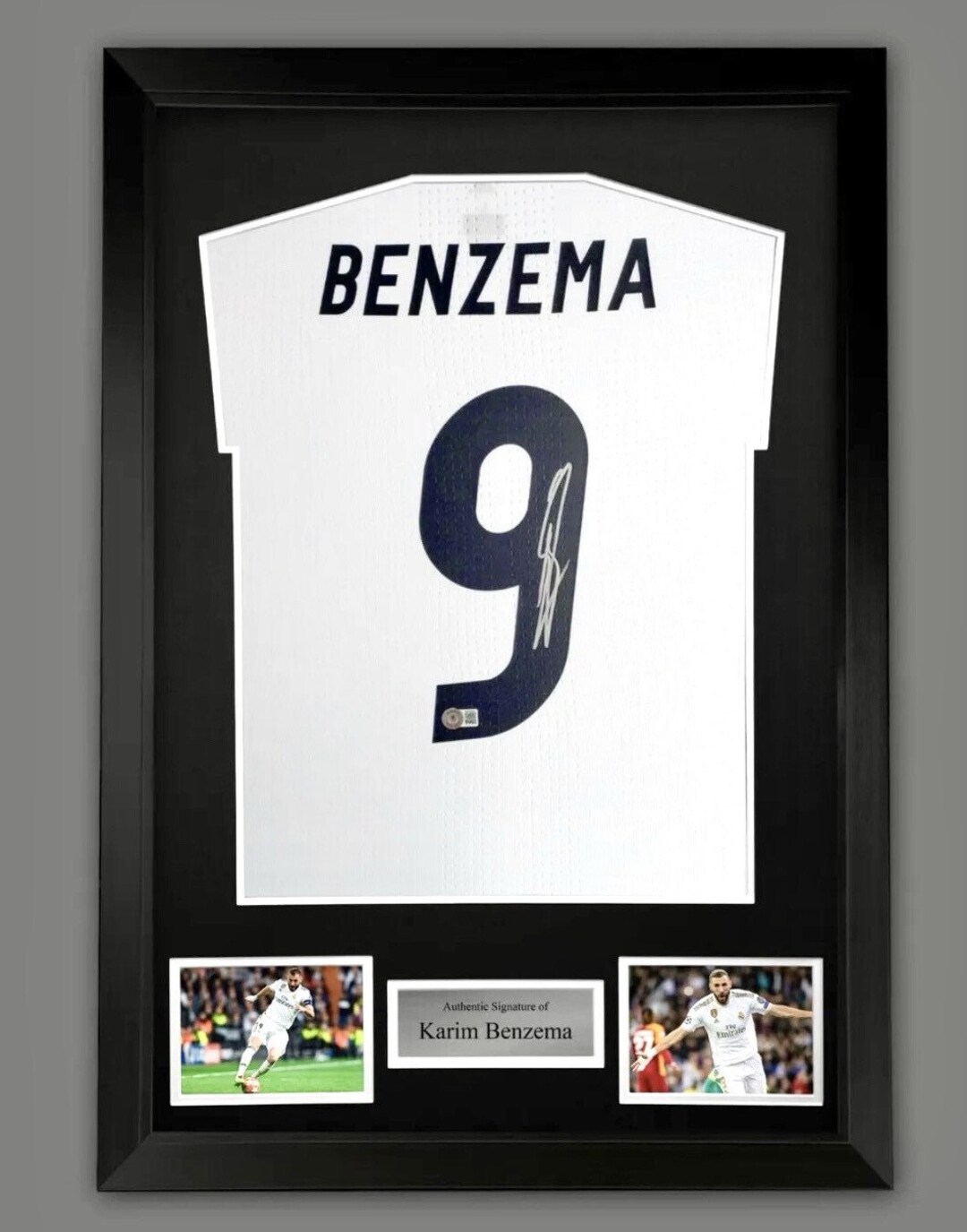 Karim Benzema Signed Real Madrid Shirt in Luxury Frame With Beckett ...
