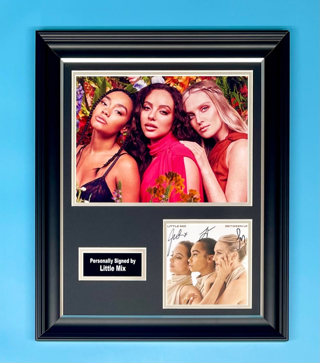 Little Mix Signed Photo in Luxury Handmade Wooden Frame With CD & AFTAL ...