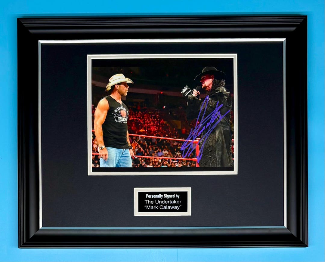 The Undertaker Signed Photo in Luxury Handmade Wooden Frame & AFTAL ...