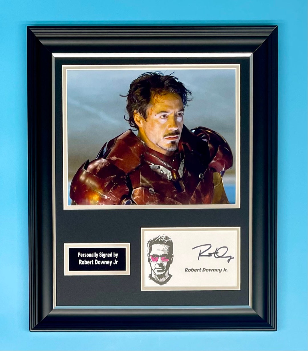Robert Downey Jr Signed Photo in Luxury Handmade Wooden Frame &AFTAL ...
