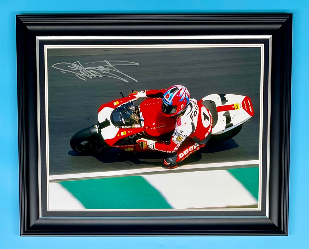 Carl Fogarty Signed Photo in Luxury Handmade Wooden Frame & AFTAL ...