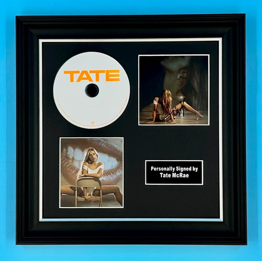 Tate Mcrae Signed Photo & CD in Luxury Handmade Wooden Frame With AFTAL ...