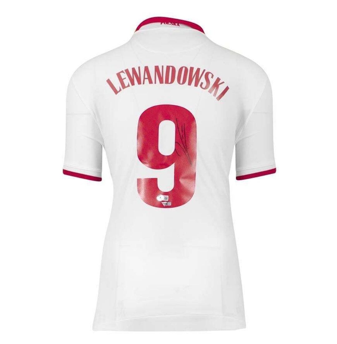 Robert Lewandowski Signed Shirt With Beckett Verification & AFTAL ...