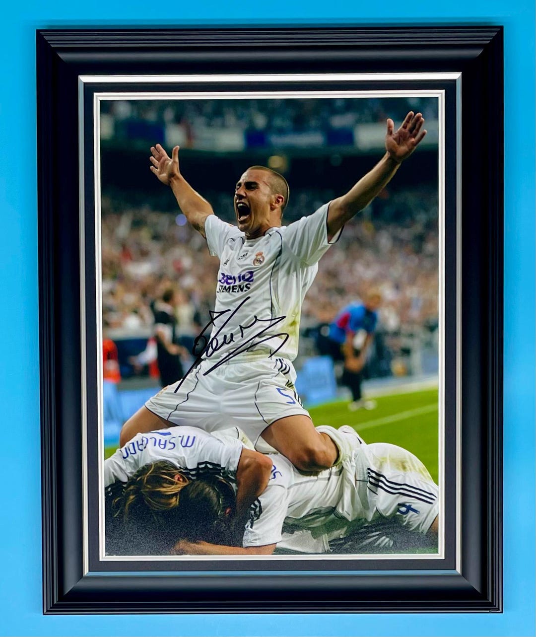 Fabio Cannavaro Signed Photo in Luxury Handmade Wooden Frame & AFTAL ...
