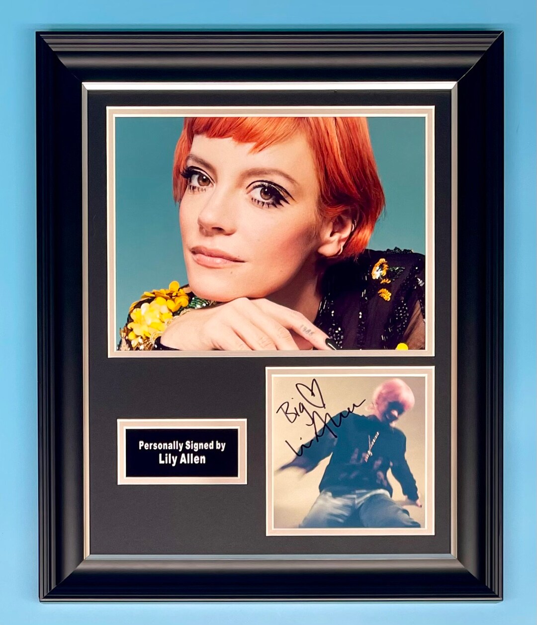 Lily Allen Signed Photo in Luxury Handmade Wooden Frame With AFTAL ...
