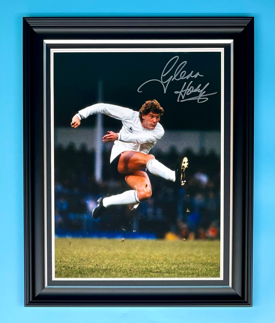 Glenn Hoddle Signed Photo in Luxury Handmade Wooden Frame & AFTAL ...