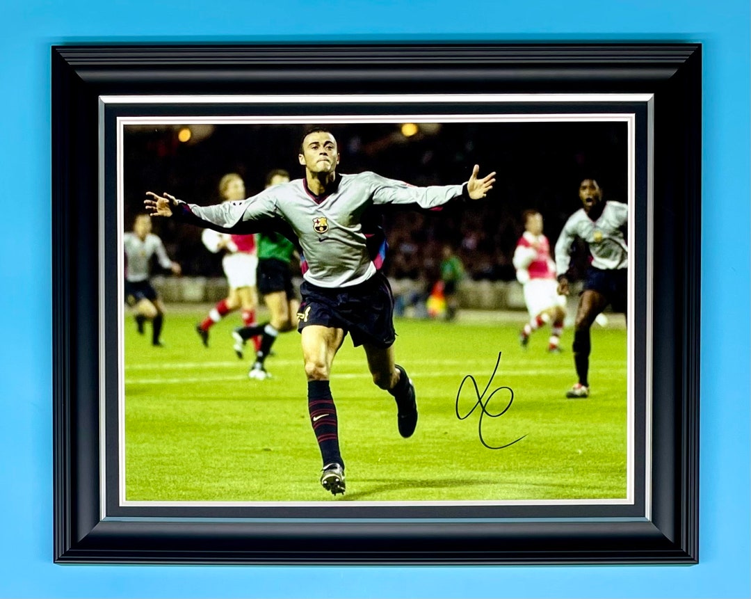 Luis Enrique Signed Photo in Luxury Handmade Wooden Frame & AFTAL ...