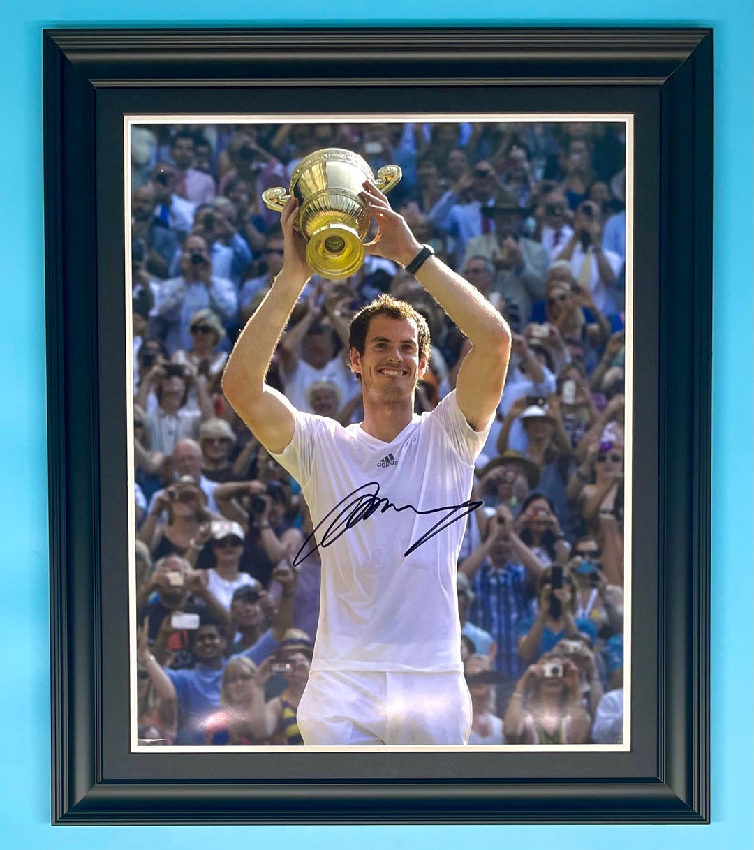 Andy Murray Signed Photo in Luxury Handmade Wooden Frame & AFTAL Member ...
