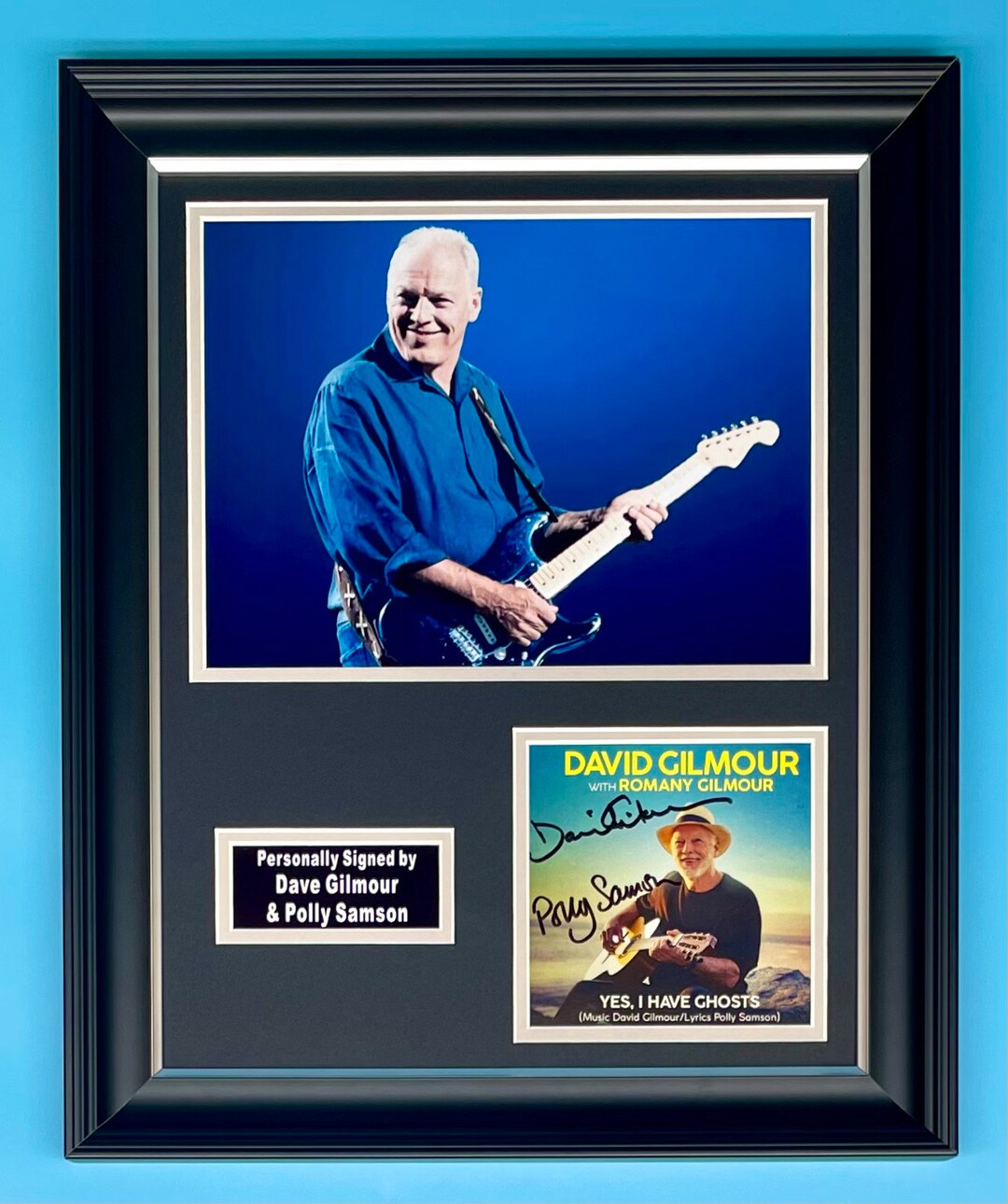 Polly Samson & David Gilmour Signed Photo in Luxury Handmade Wooden ...