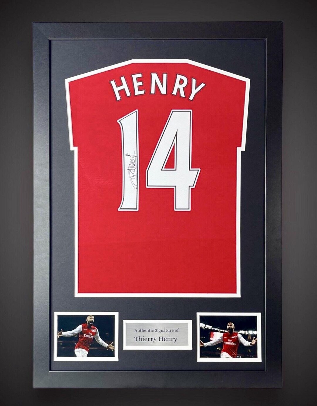 Thierry Henry Signed Shirt in Luxury Wooden Frame & AFTAL Member COA ...