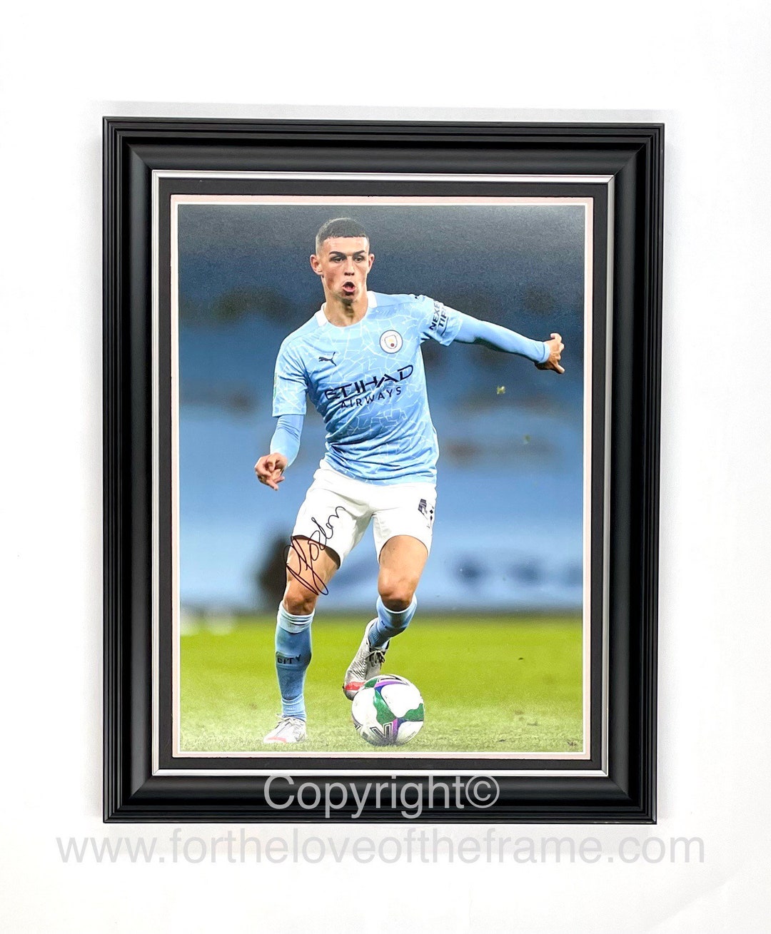 Phil Foden Signed Autograph Football Soccer Memorabilia Manchester City ...