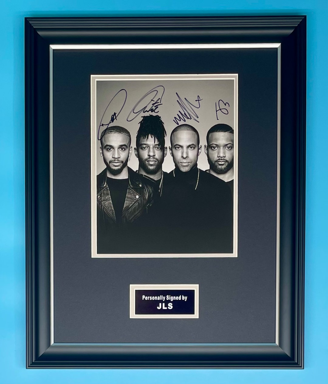 JLS Signed Photo in Luxury Handmade Wooden Frame & AFTAL Member ...