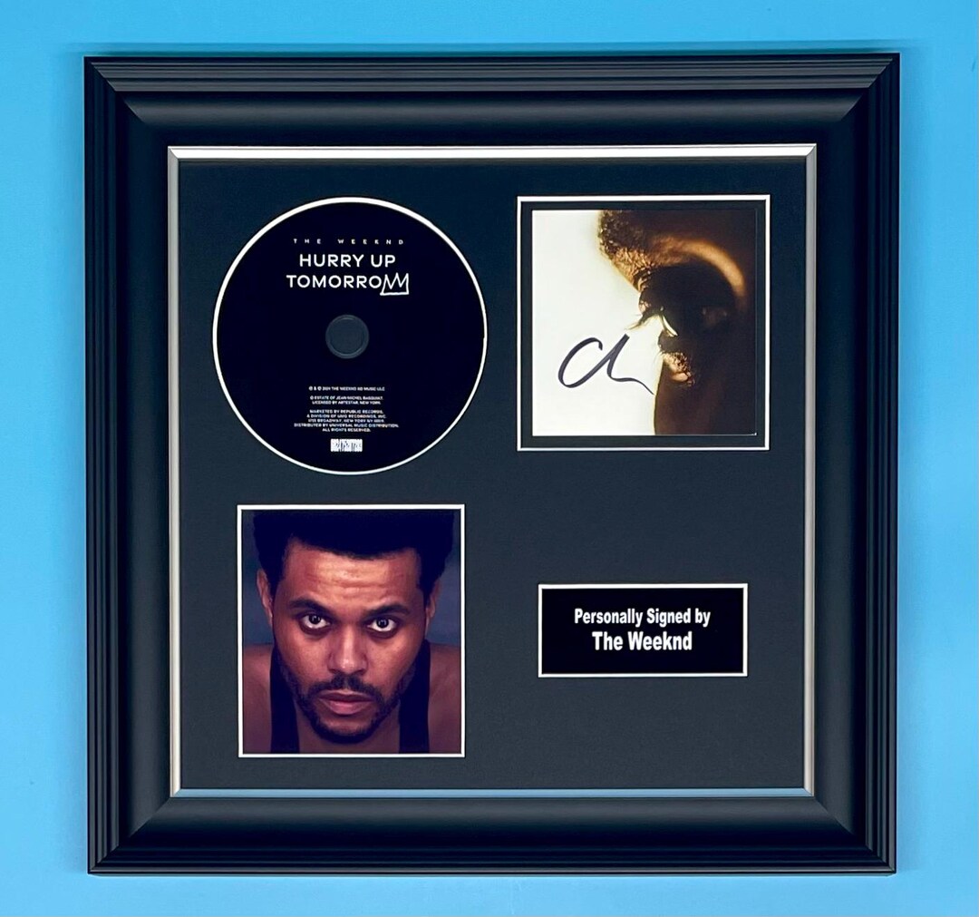 The Weeknd Signed Photo & CD in Luxury Handmade Wooden Frame With AFTAL ...