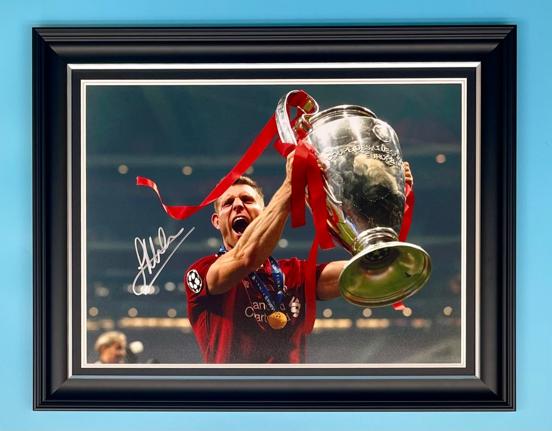 James Milner Signed Photo in Luxury Handmade Wooden Frame & AFTAL ...