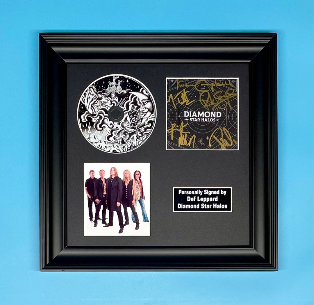 Def Leppard Signed Photo & CD in Luxury Handmade Wooden Frame With COA ...