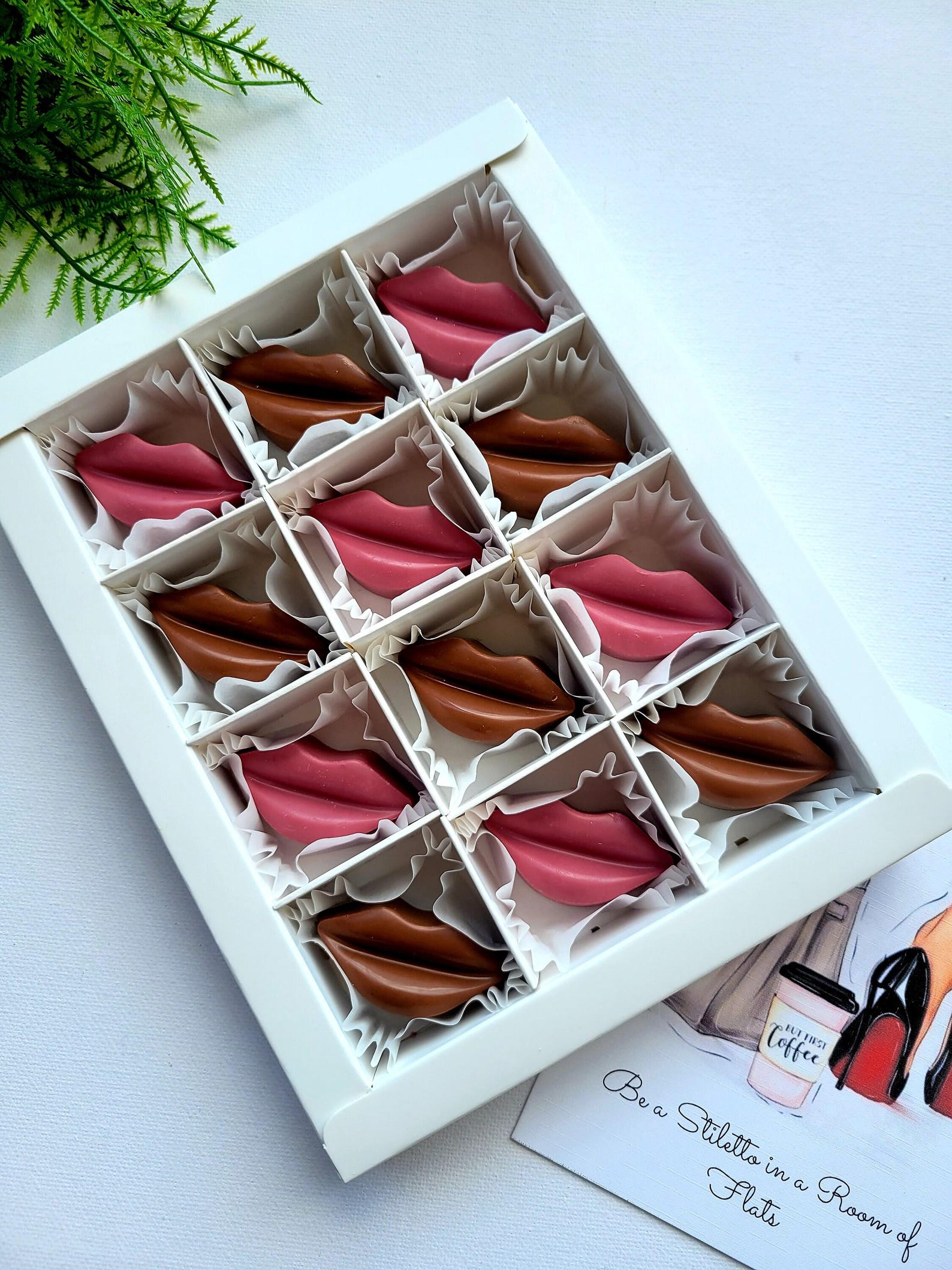 Personalized Belgian Chocolate Lips Gift Set - Etsy