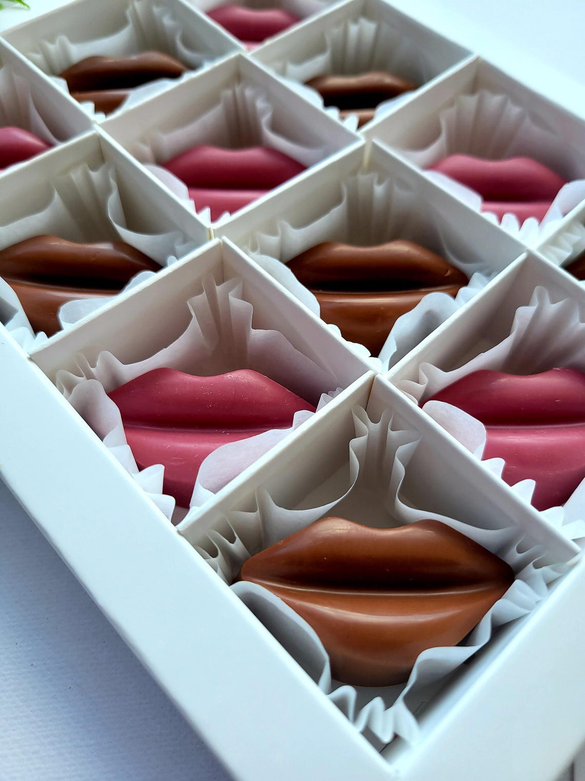 Personalized Belgian Chocolate Lips Gift Set - Etsy