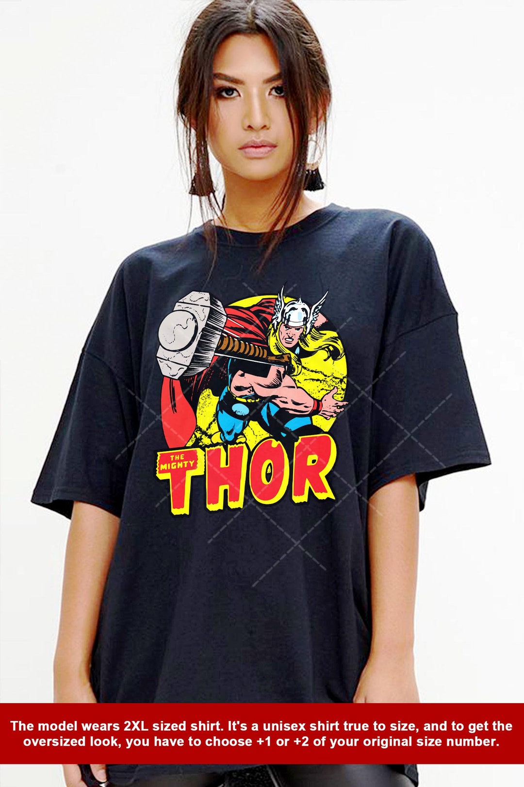 Marvel Mighty Thor Hammer Throw Vintage Thor Love and Thunder Shirt ...