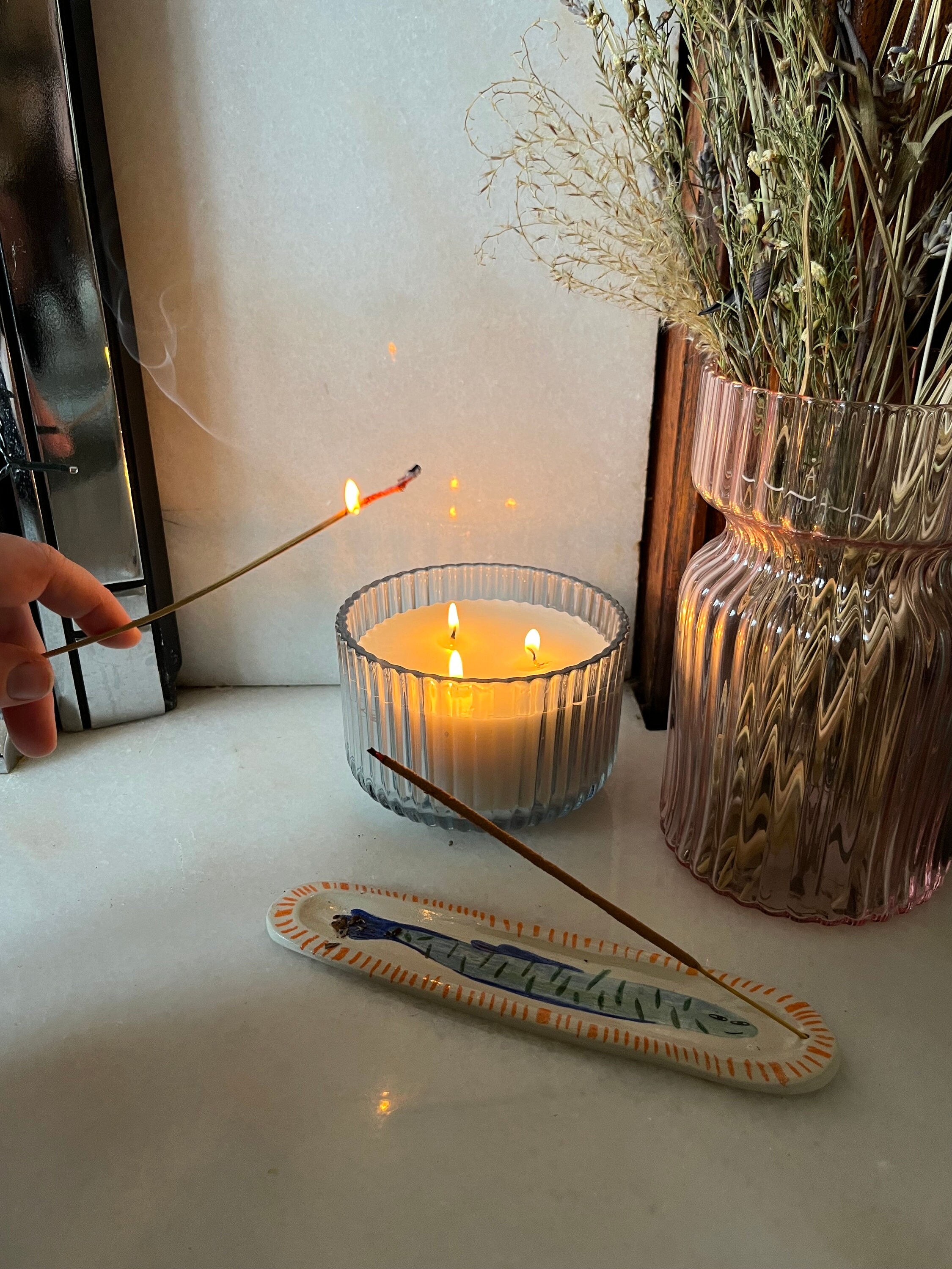 Sea Life Fish Themed Long Incense Stick Holder Aesthetic Room Decor ...