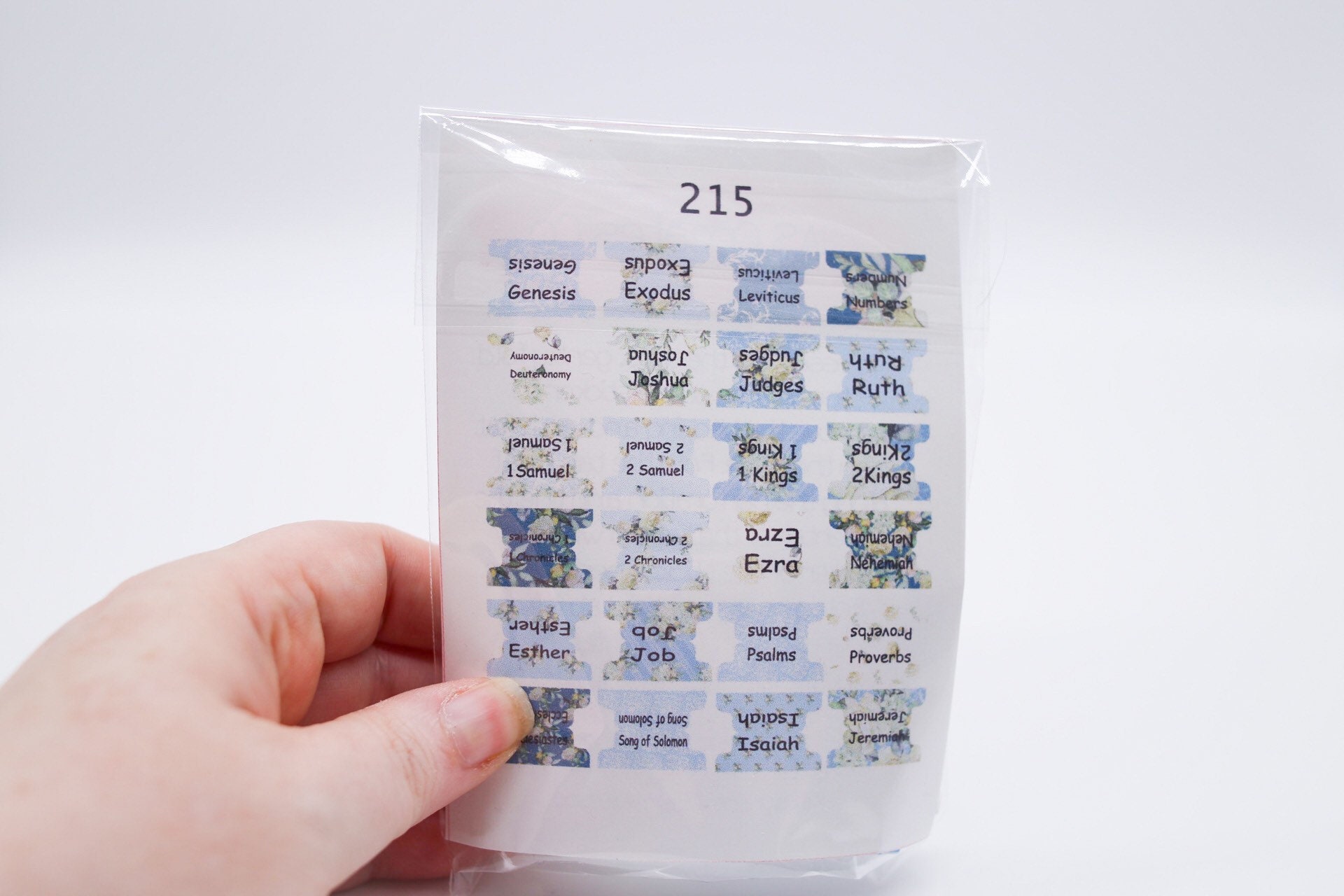 Bible Book Tabs in Shades of Blue Custom Bible Tabs | Etsy