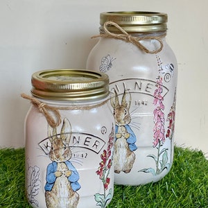 Peter Rabbit Decoupage Kilner Jar - Etsy UK