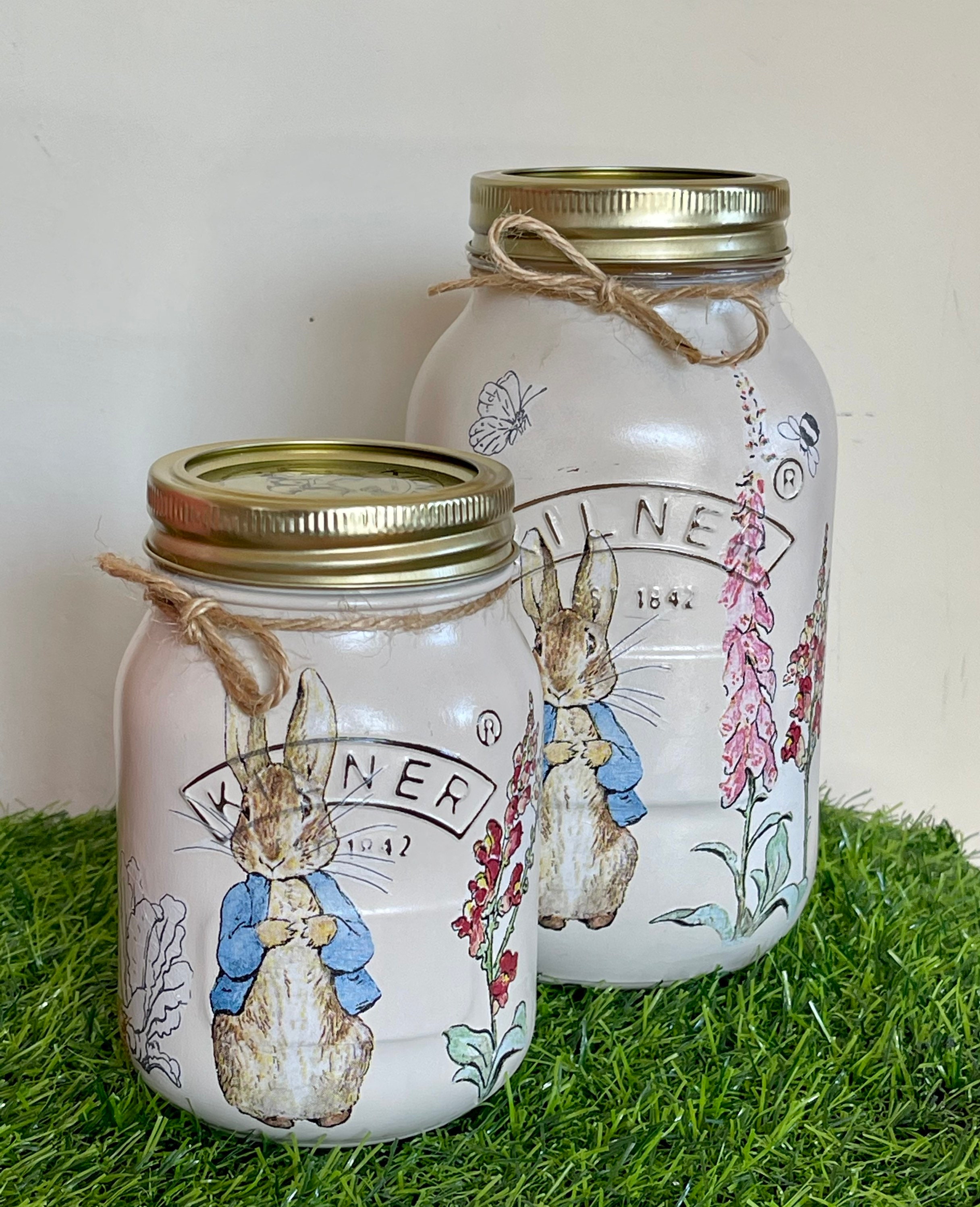 Peter Rabbit Decoupage Kilner Jar | Etsy UK