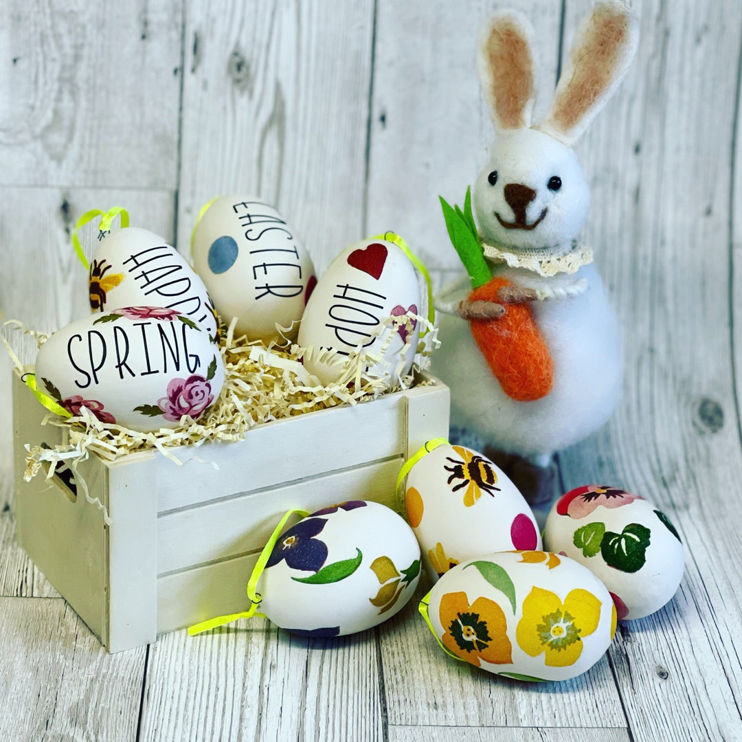 Emma Bridgewater Inspired Egg Decorations, Ceramic Hanging Easter Eggs ...