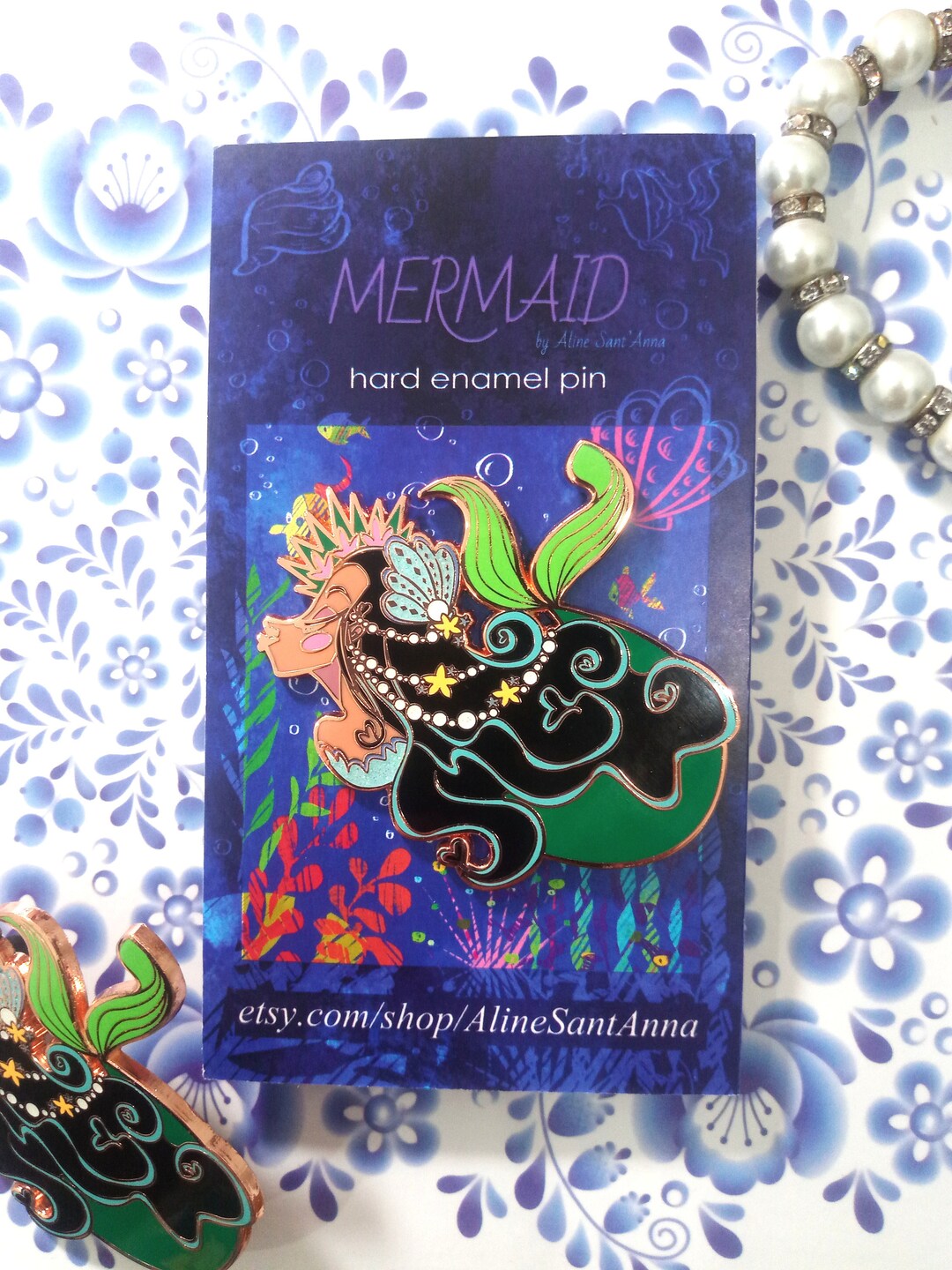 Mermaid Enamel Pin - Etsy