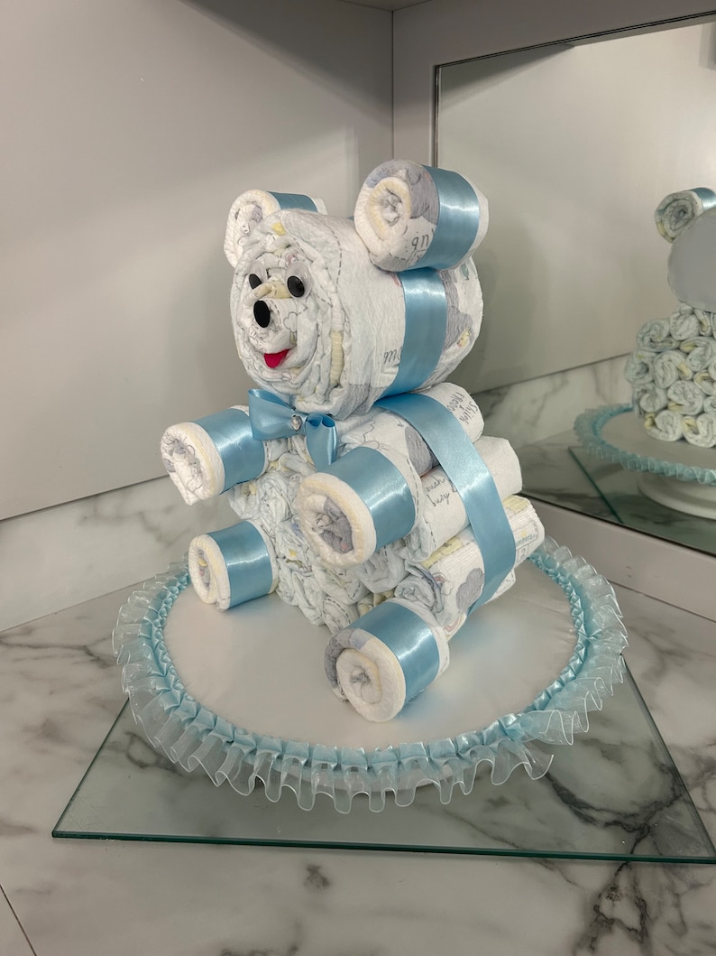 Teddy Bear Diaper Cake/baby Shower/centerpiece/bear/teddy Bear - Etsy